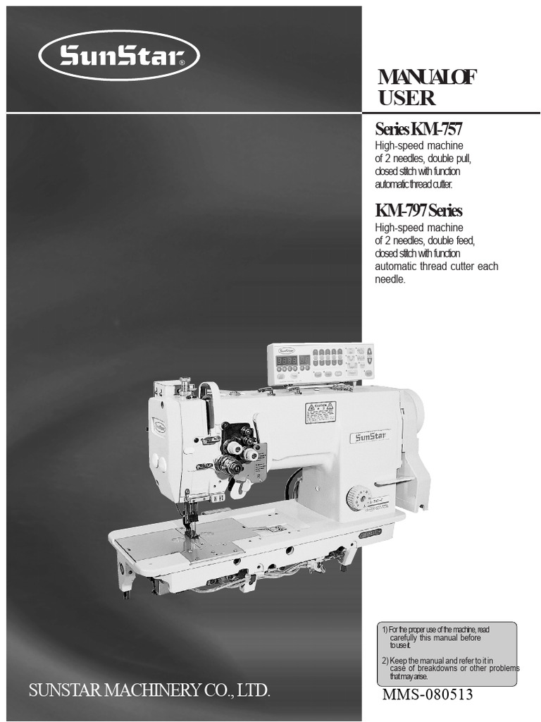 KM-757 797 | PDF | Sewing Machine | Mains Electricity