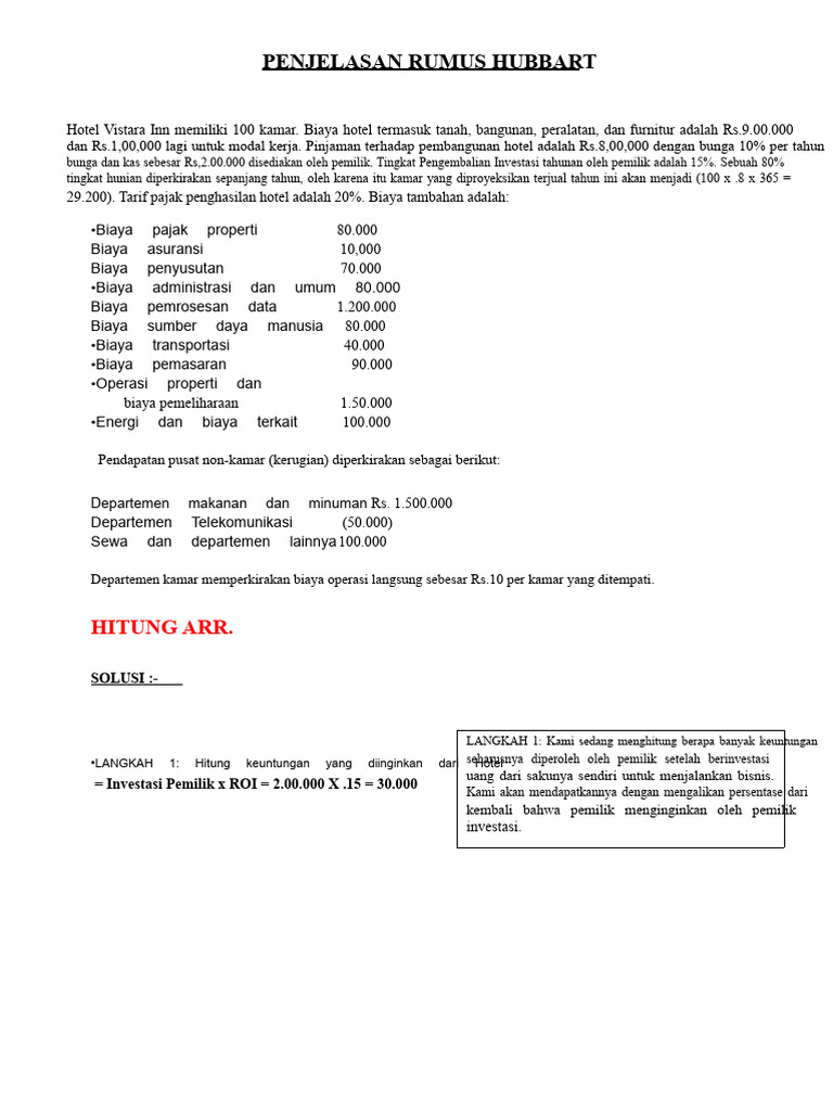 Penjelasan Rumus Hubbart | PDF
