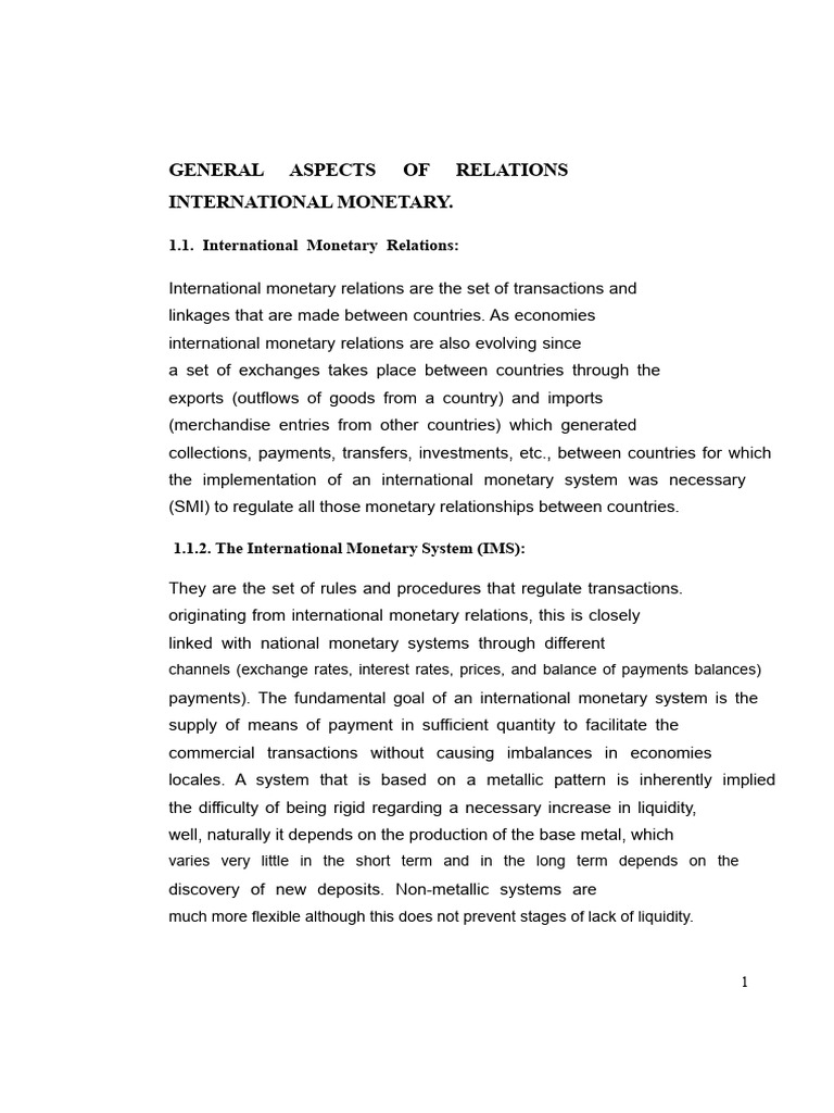 International Monetary Relations Overview | PDF | Balance Of Payments ...