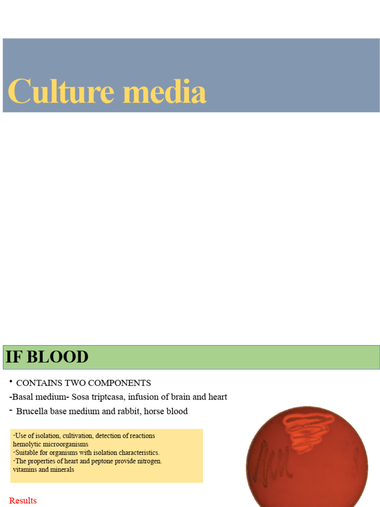 Comprehensive Guide to Culture Media | PDF | Growth Medium | Bacteria