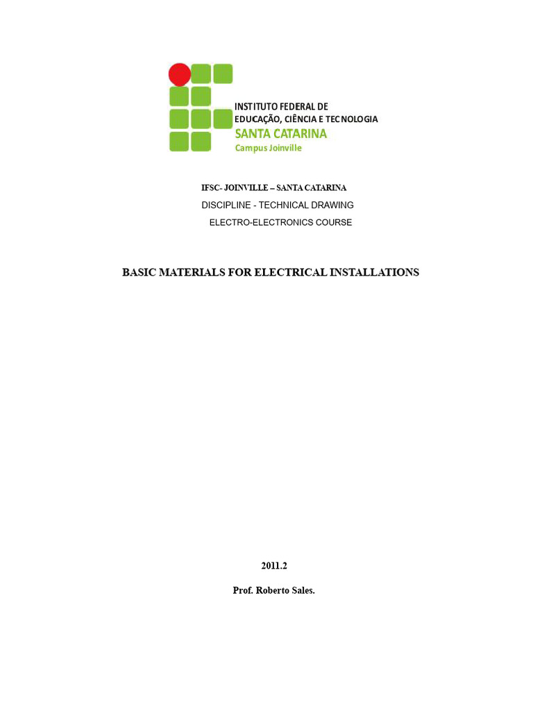 Infrastructure Electrical Materials Handbook Rev.01 | PDF | Electrical ...