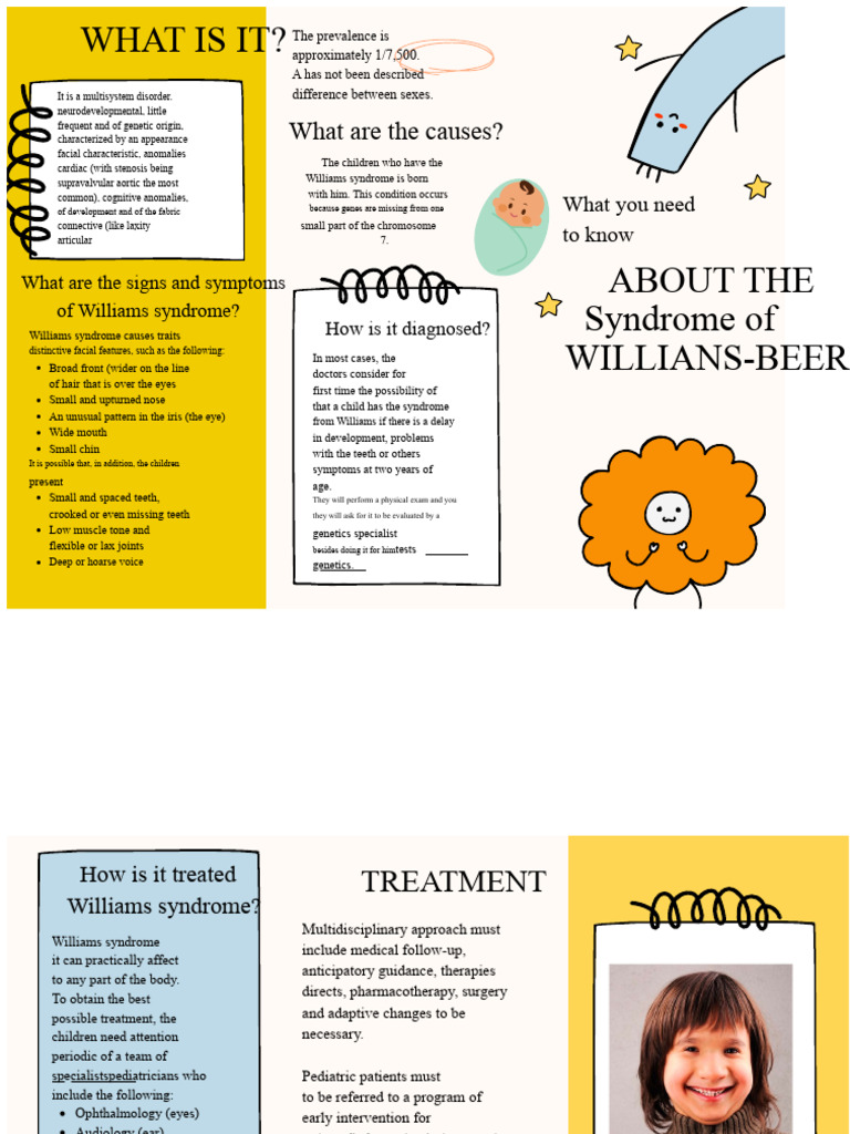 Informative Brochure On Williams Syndrome | PDF | Syndrome | Clinical ...