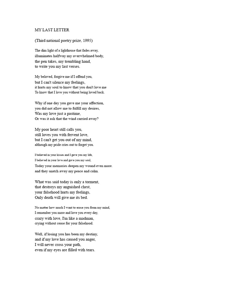 My Last Letter | PDF
