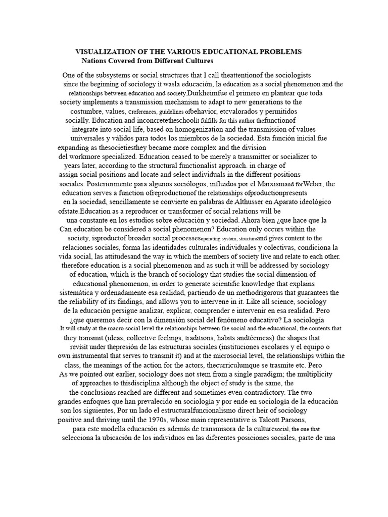 Visualization of The Various National Educational Issues Covered From ...