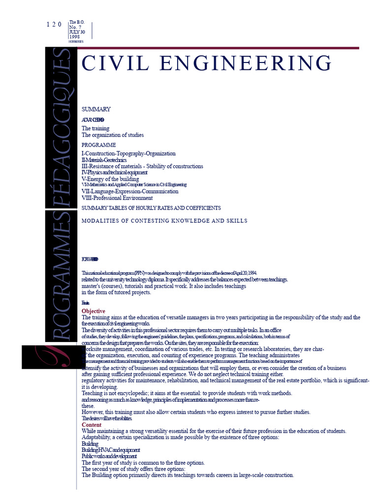 Civil Engineering Training Program Overview | PDF | Beam (Structure ...