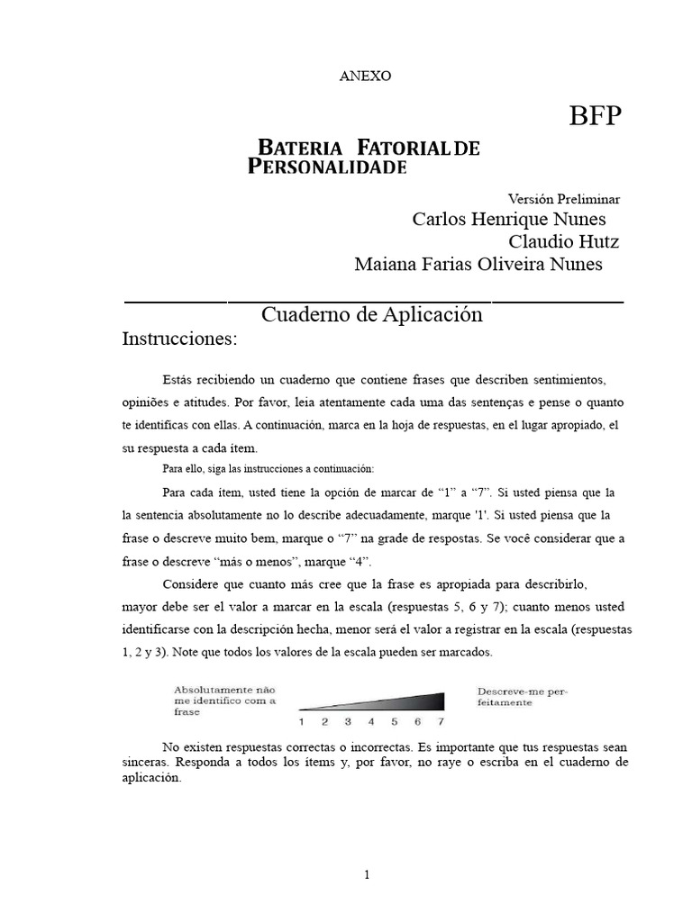 Prueba BFP | PDF