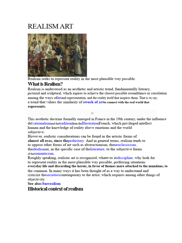 Realism Art | PDF | Realism (Arts) | Literary Realism
