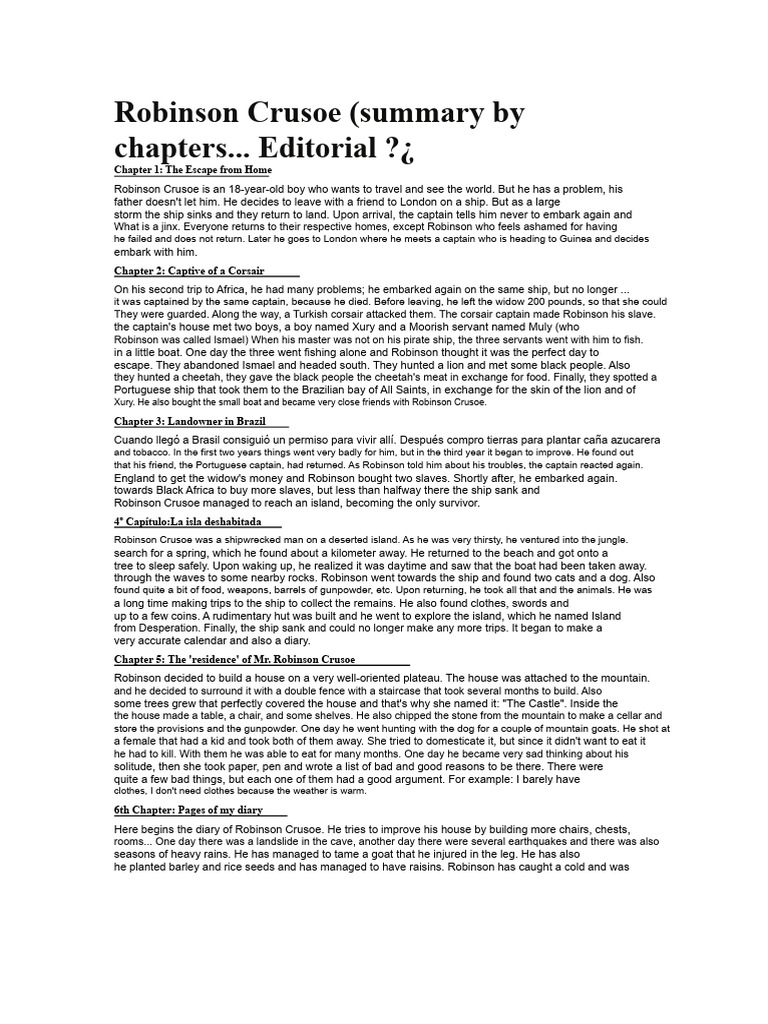 Robinson Crusoe | PDF | Robinson Crusoe