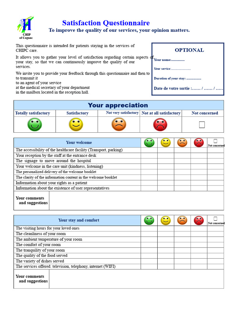 Patient Satisfaction Survey for CHIPC | PDF | Health Care | Social Programs