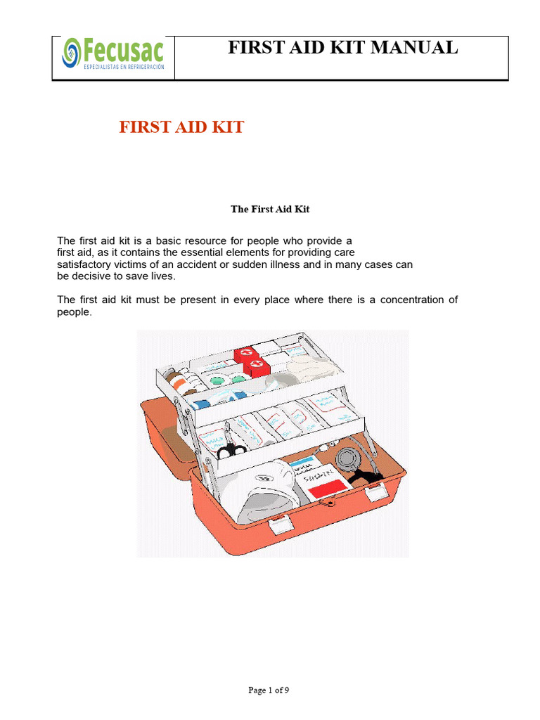 First Aid Kit | PDF | Wound