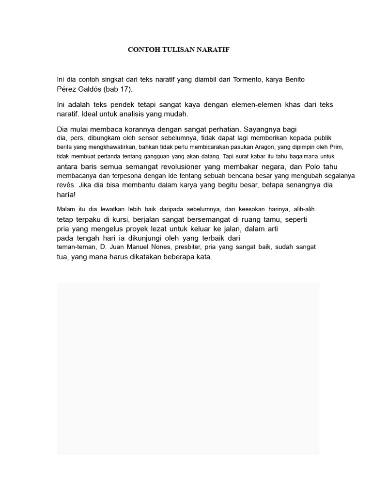 Contoh Teks Naratif | PDF
