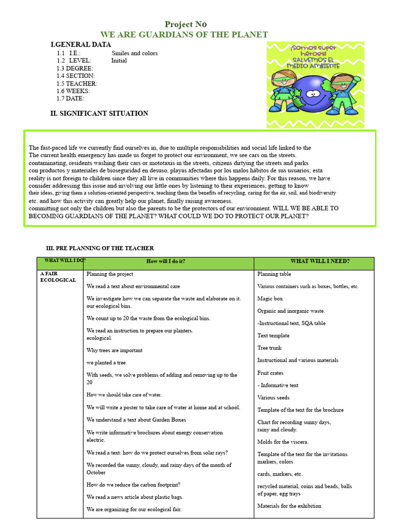 We Are Guardians of The Planet | PDF | Information | Evaluation