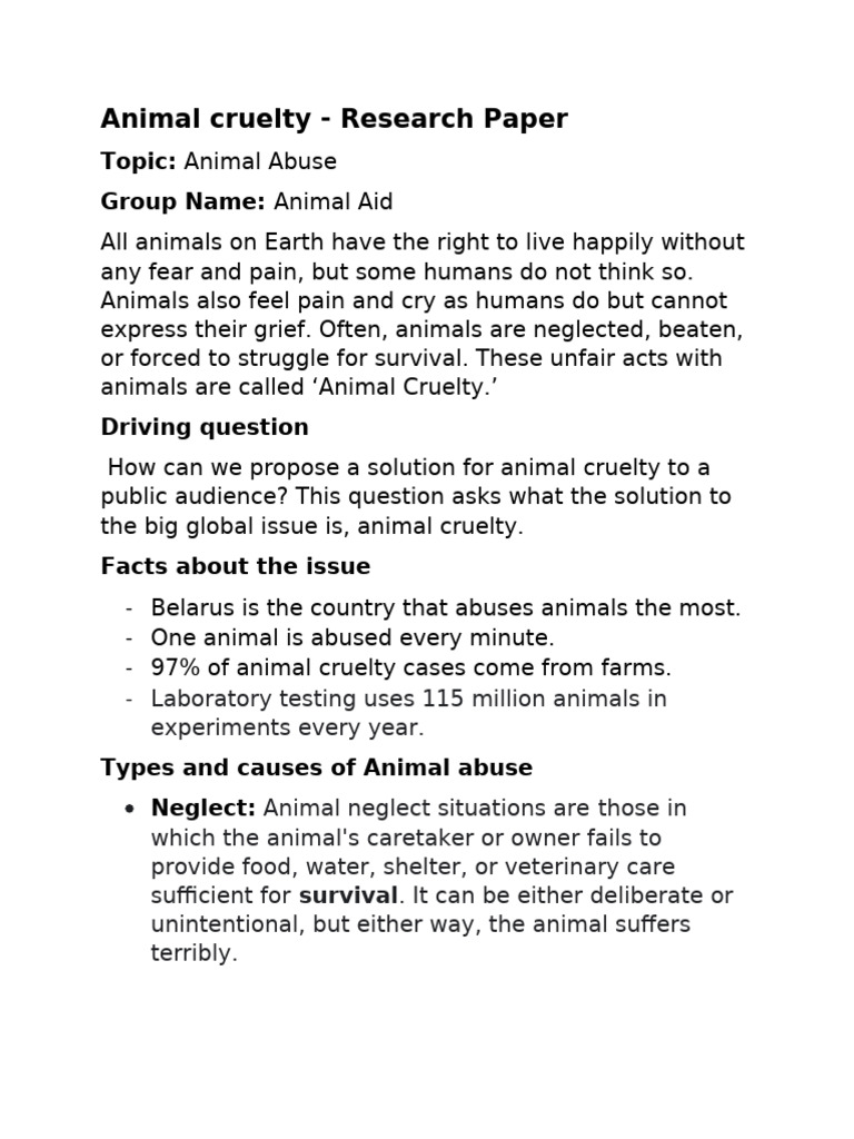 Document 10 | PDF | Cruelty To Animals | Learning
