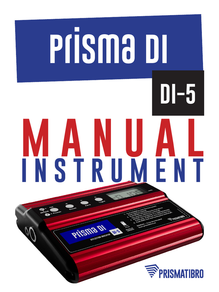 Prisma DI 5 Manual Instrument en | PDF | Battery Charger | Lithium Ion ...