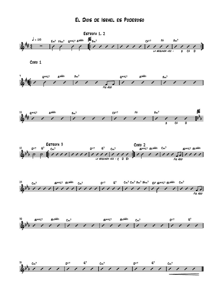 Letra de "El Dios de Israel" | PDF