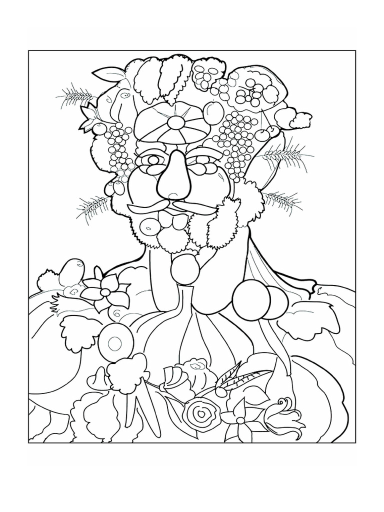 Coloring Arcimboldo Simple | PDF