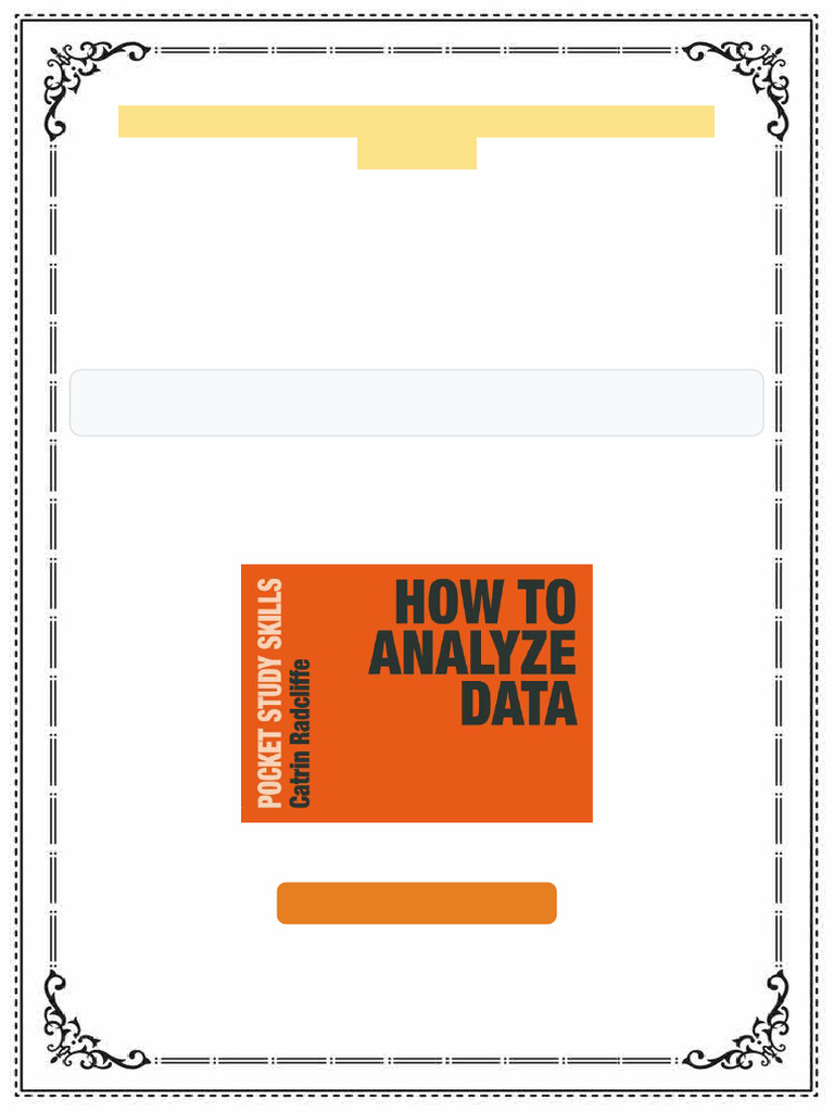How to Analyze Data Pocket Study Skills Catrin Radcliffe sample | PDF ...