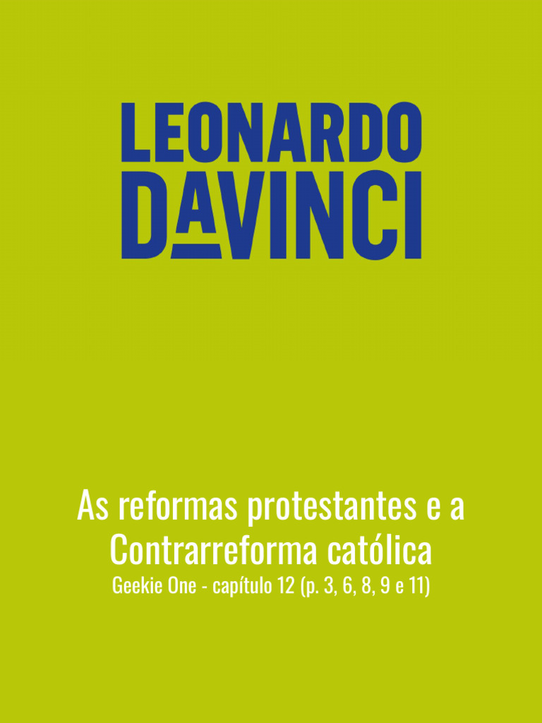 Reformas Protestantes e Contrarreforma Católica | PDF | Protestantismo ...