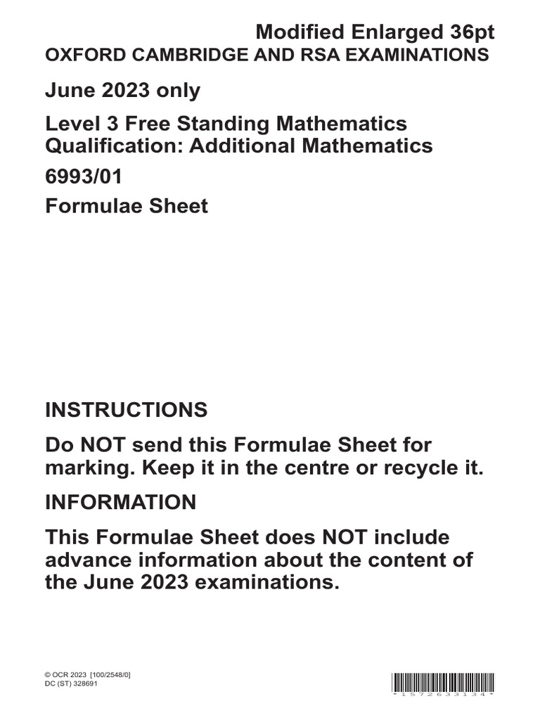 6993-01 FS A3 36pt Jun23 | PDF | Area | Circle