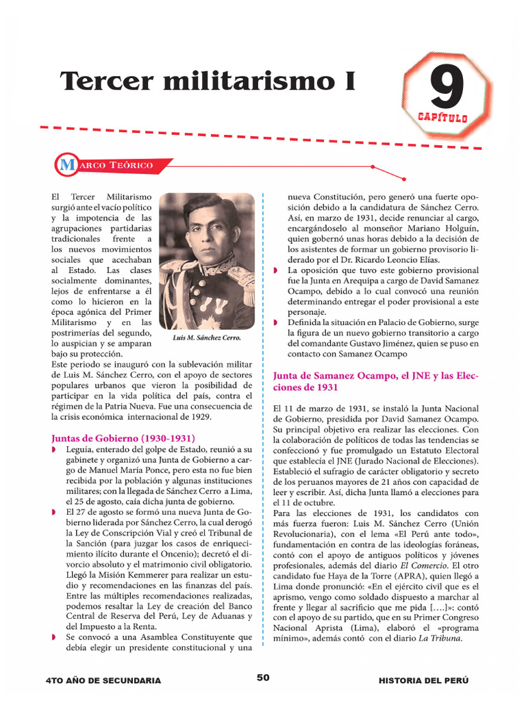 Tercer Militarismo en la Historia del Perú | PDF