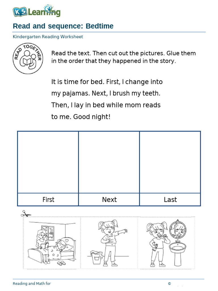 Kindergarten Reading Comprehension Sequencing 2 | PDF