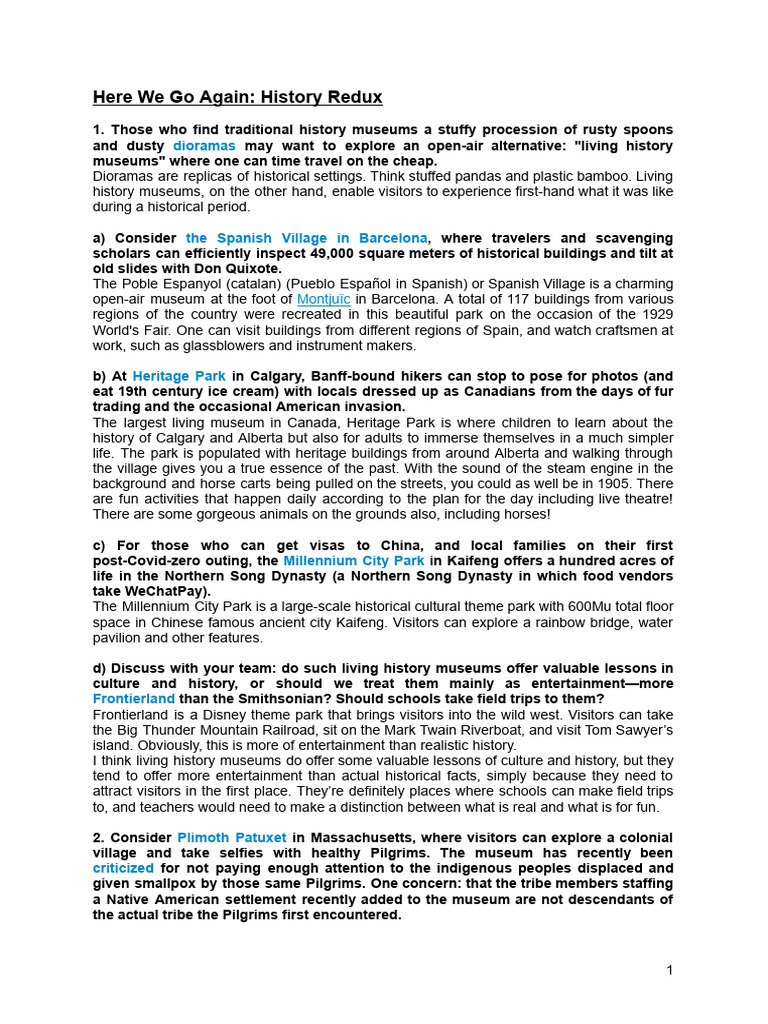 Here We Go Again - History Redux | PDF | Foods | Paleolithic Diet