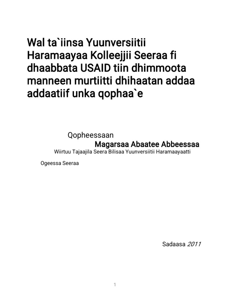 Foormii Iyyataa | PDF