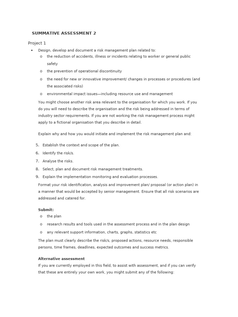BSBRSK501 Summative Assesment 2 Complete | PDF | Risk Management | Risk
