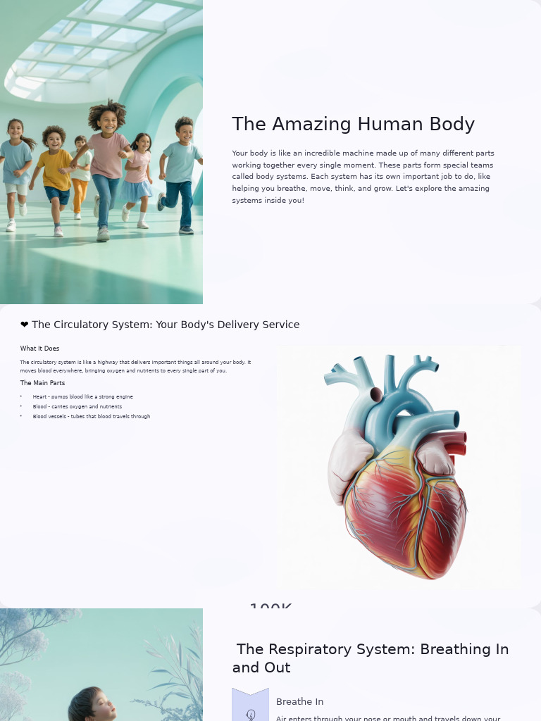 The Amazing Human Body (1) | PDF | Breathing | Digestion