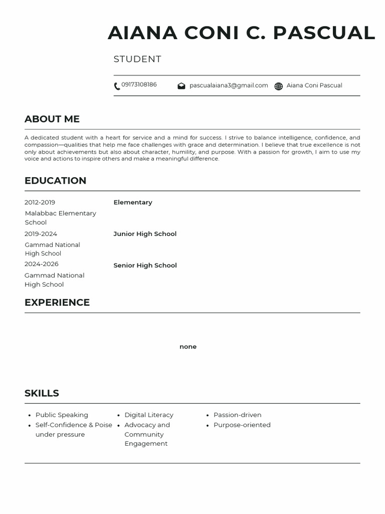 Black and White Clean Professional A4 Resume - 20251113 - 201506 - 0000 | PDF