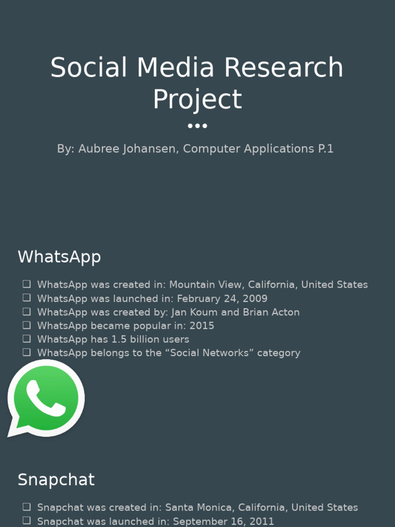 Social Media Research Project | PDF