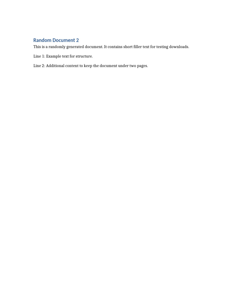 Random Document 2 | PDF