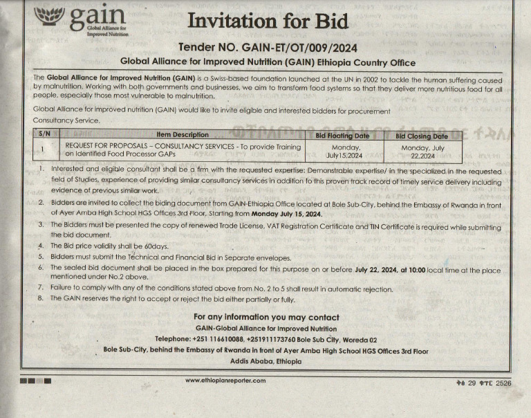 Invitation for Bid | PDF