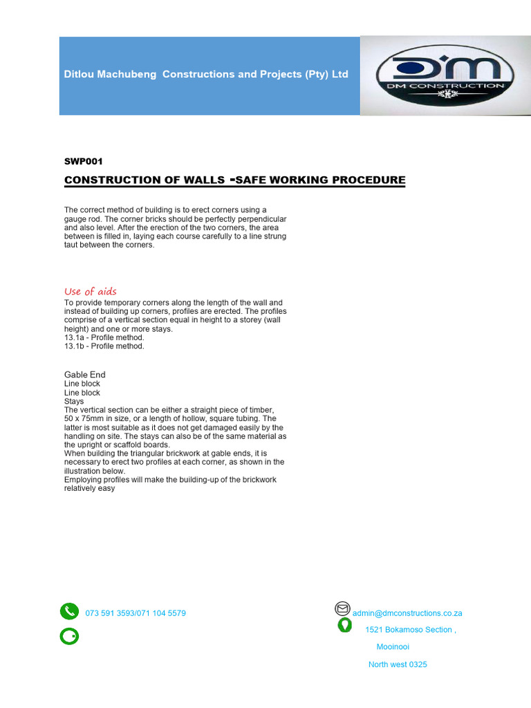 SWP001 Building Walls | PDF | Building Technology | Architectural Elements