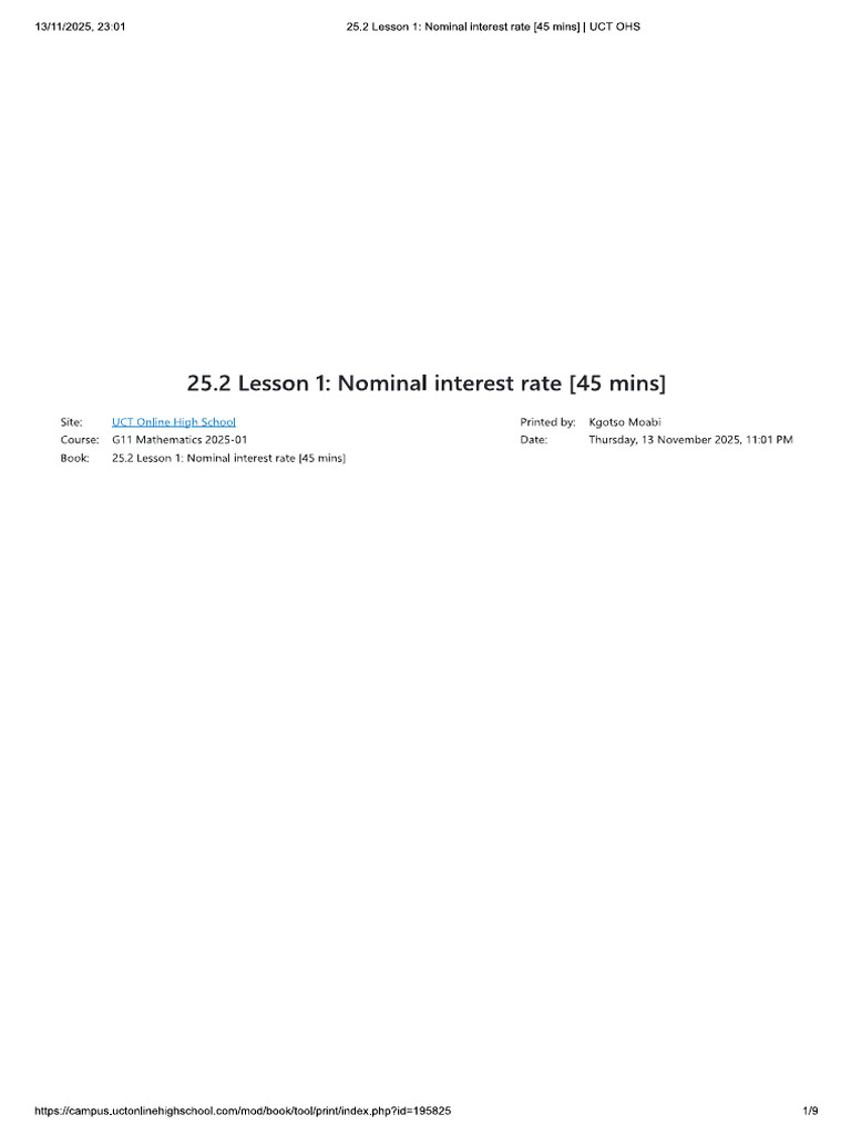 Financial Maths | PDF