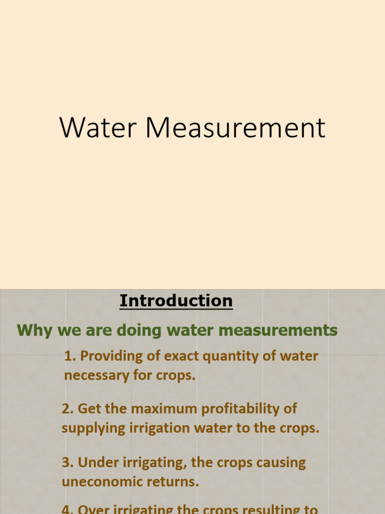 Water Measurement | PDF | Chemical Engineering