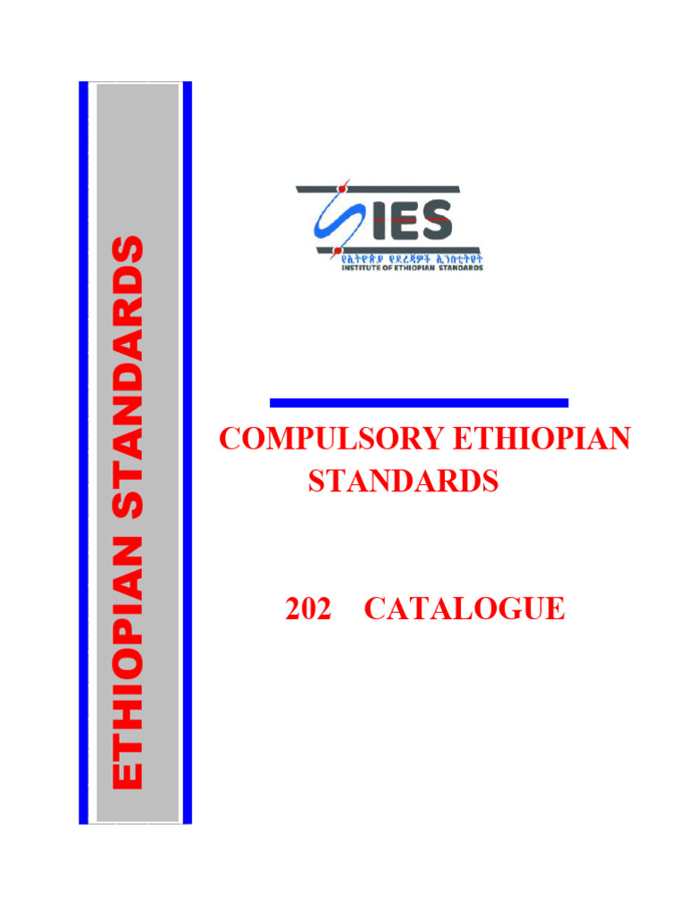 IES - 2025 Compulsory Ethiopian Standards Catalogue | PDF | Fertilizer | Pump