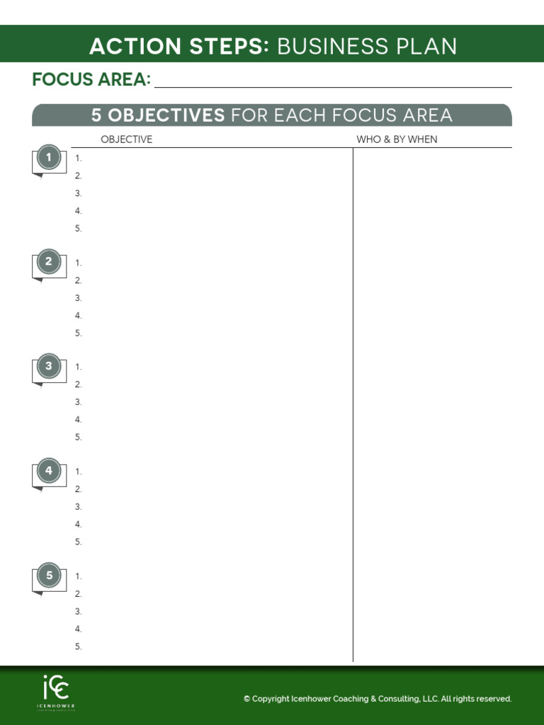 Action Steps (Fillable) | PDF