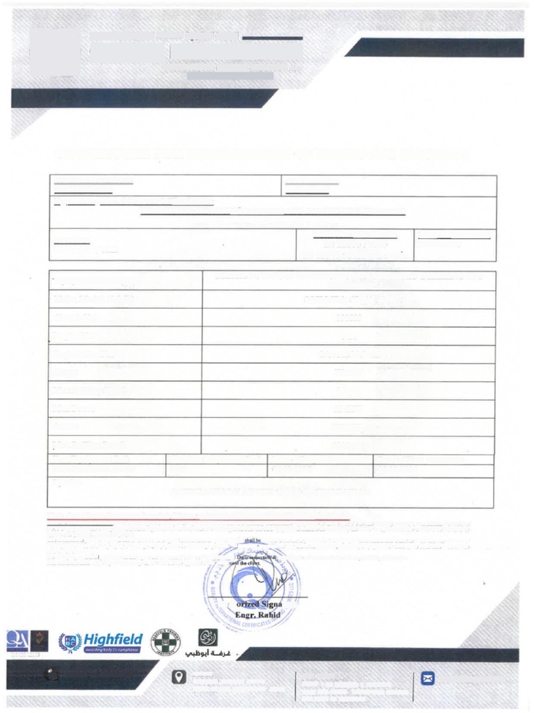 Piling Rig Machine Inspection Certificate | PDF | Vehicles ...