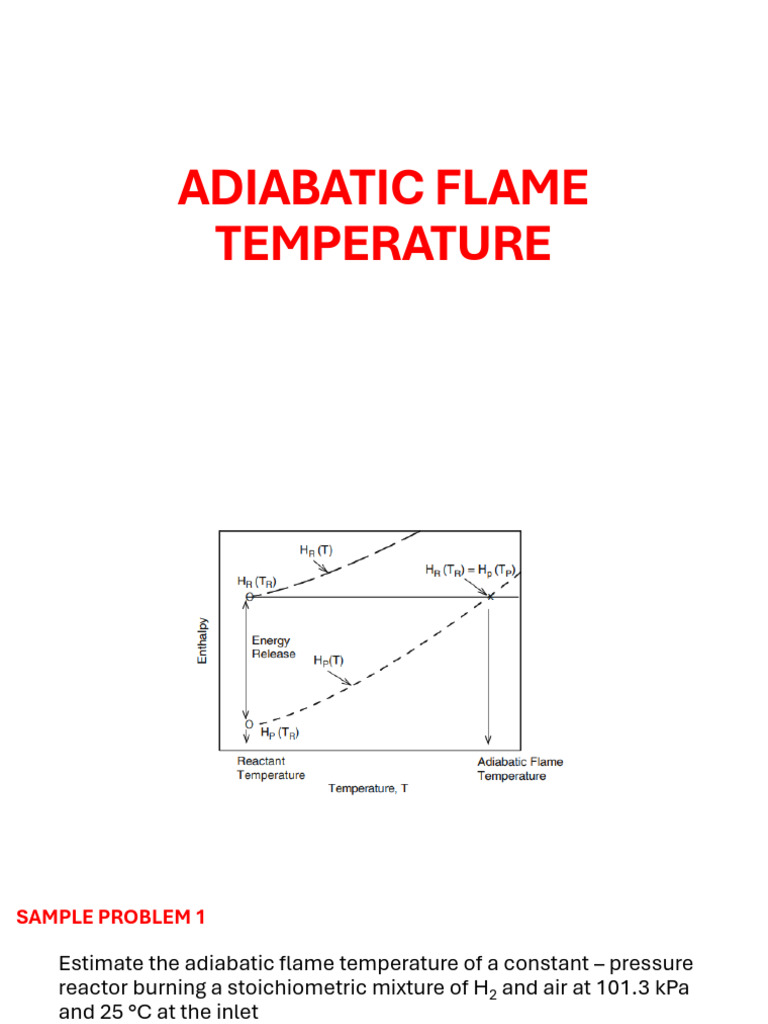 Adiabatic Flame Temperature Calculations | PDF