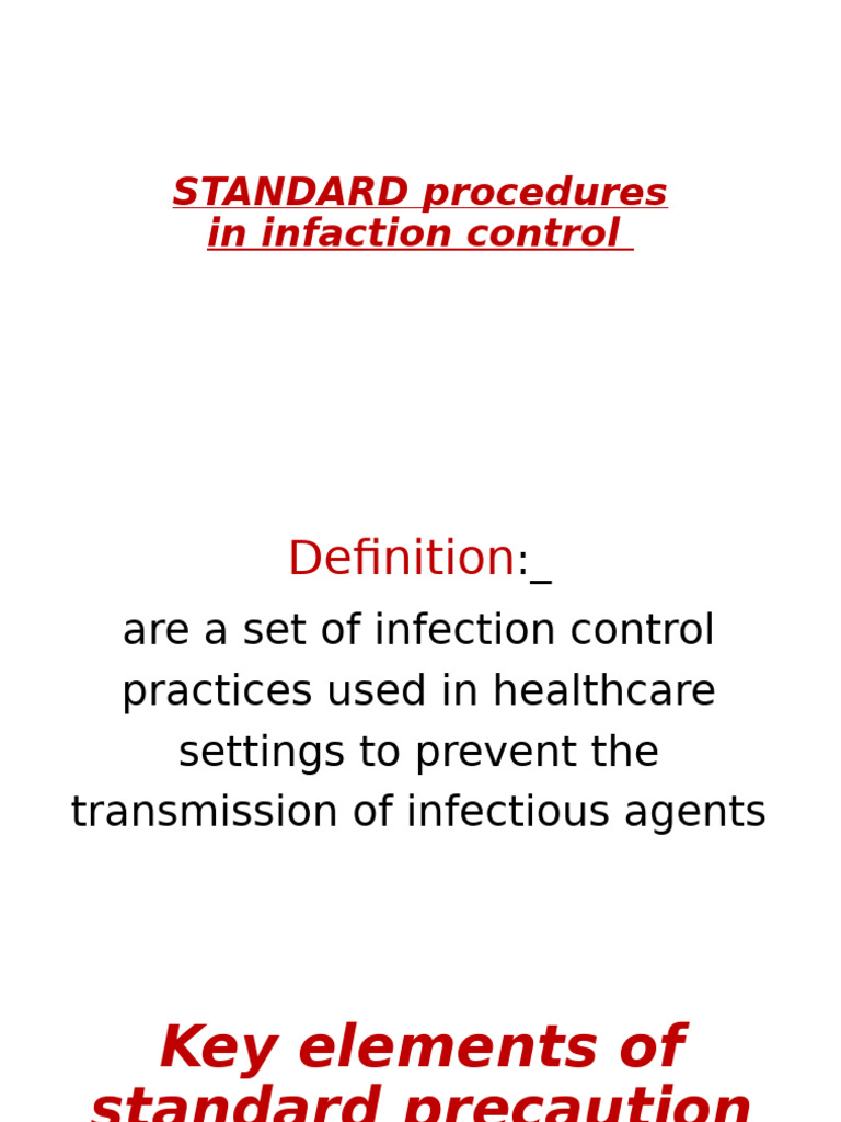 Standard Precautions | PDF