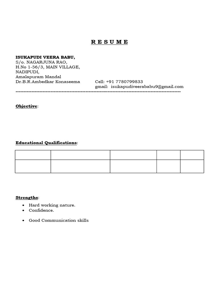 Resume: Isukapudi Veera Babu | PDF