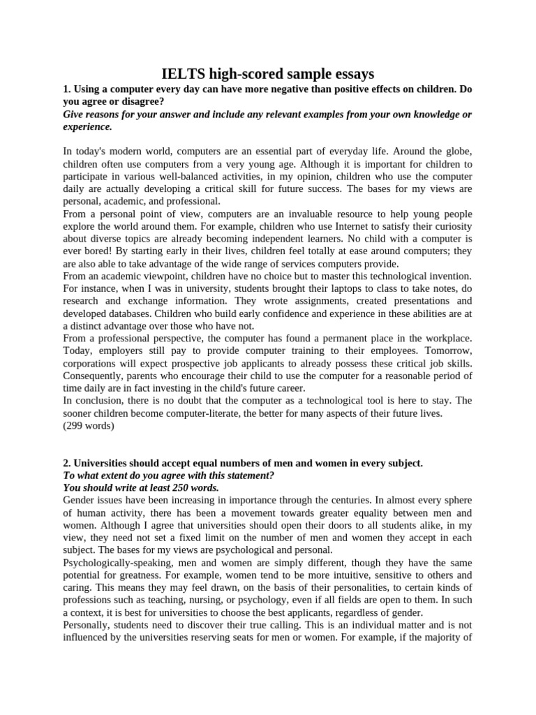IELTS High Score Writing Samples | PDF | Transport | Multilingualism