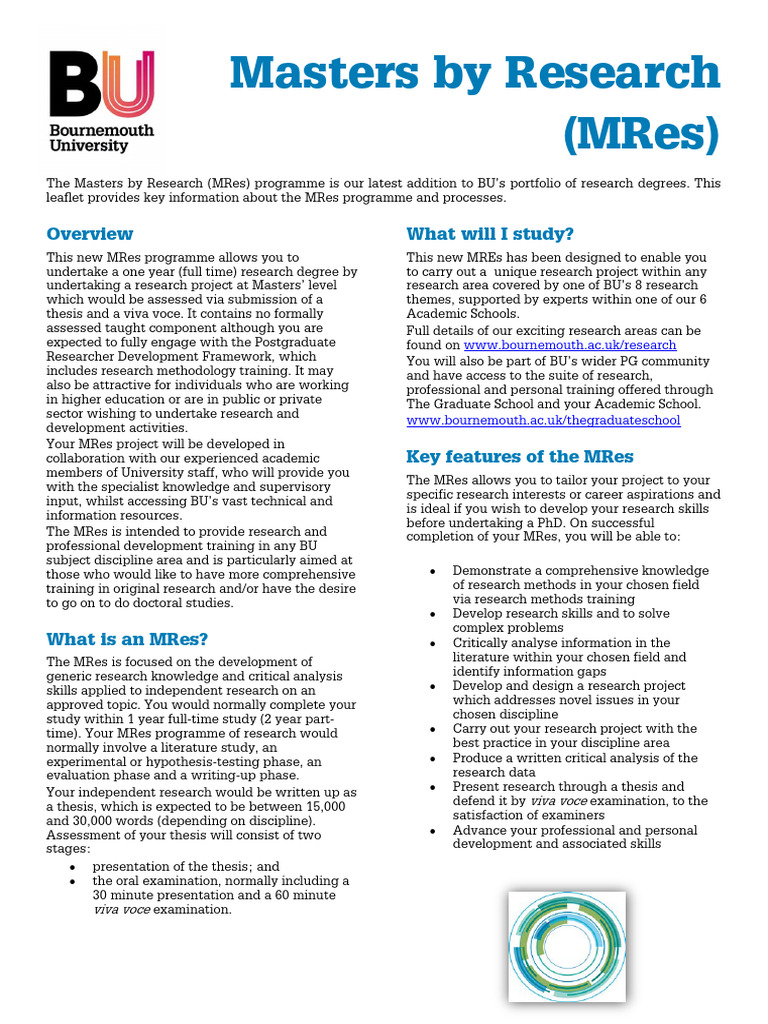Masters by Research Information Sheet v1 5 2 | PDF | Thesis ...
