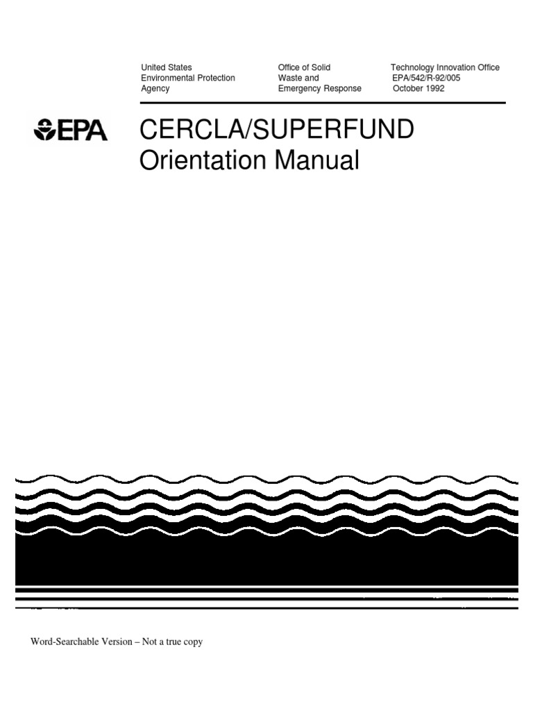Cercla Orientation Manual PDF | PDF | Superfund | Resource Conservation ...