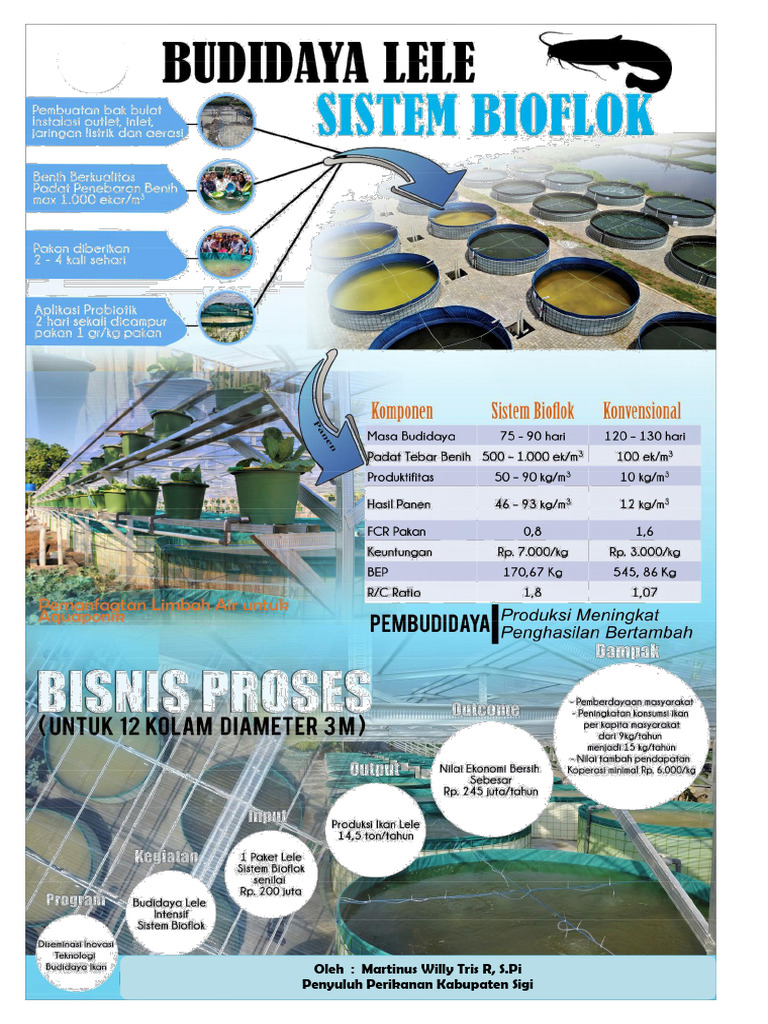 Leaflet - 10 Budidaya Lele Bioflok | PDF