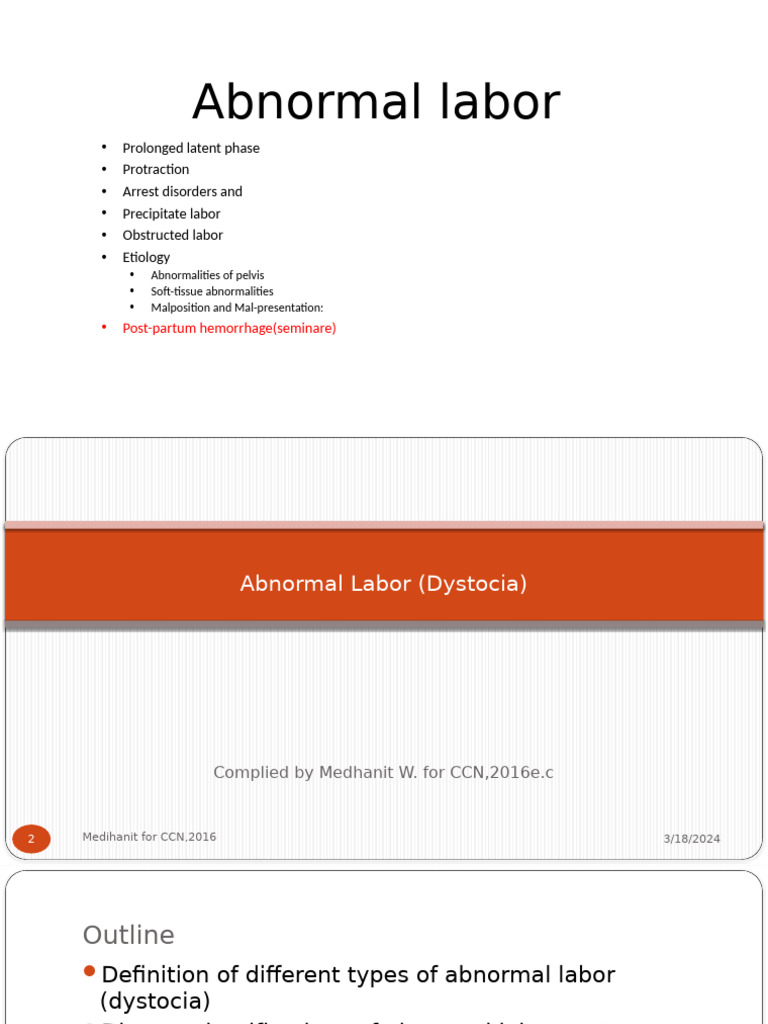 4 Abnormal Labor | PDF | Childbirth | Fetus