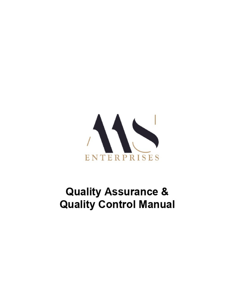 11_ Quality-Assurance Manual | PDF | Quality Assurance | Calibration