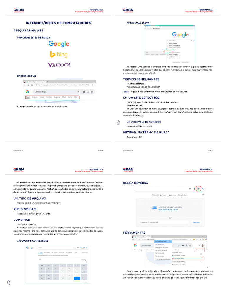 Aulas de Internet e Redes de Computadores i | PDF