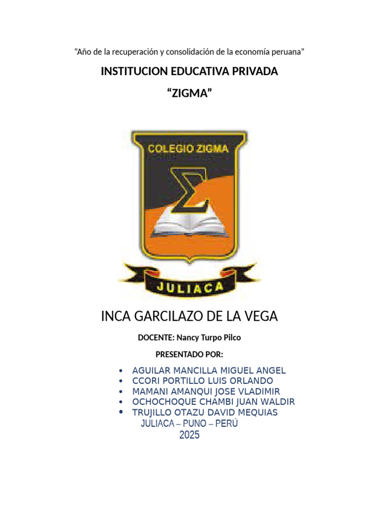 Inca Garcilazo de La Vega | PDF | Imperio Inca